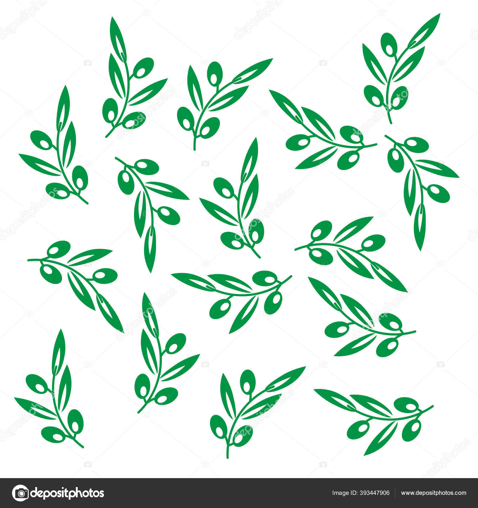 Olive Tree Pattern Vector Olives Background Olive Texture Stock Vector ...