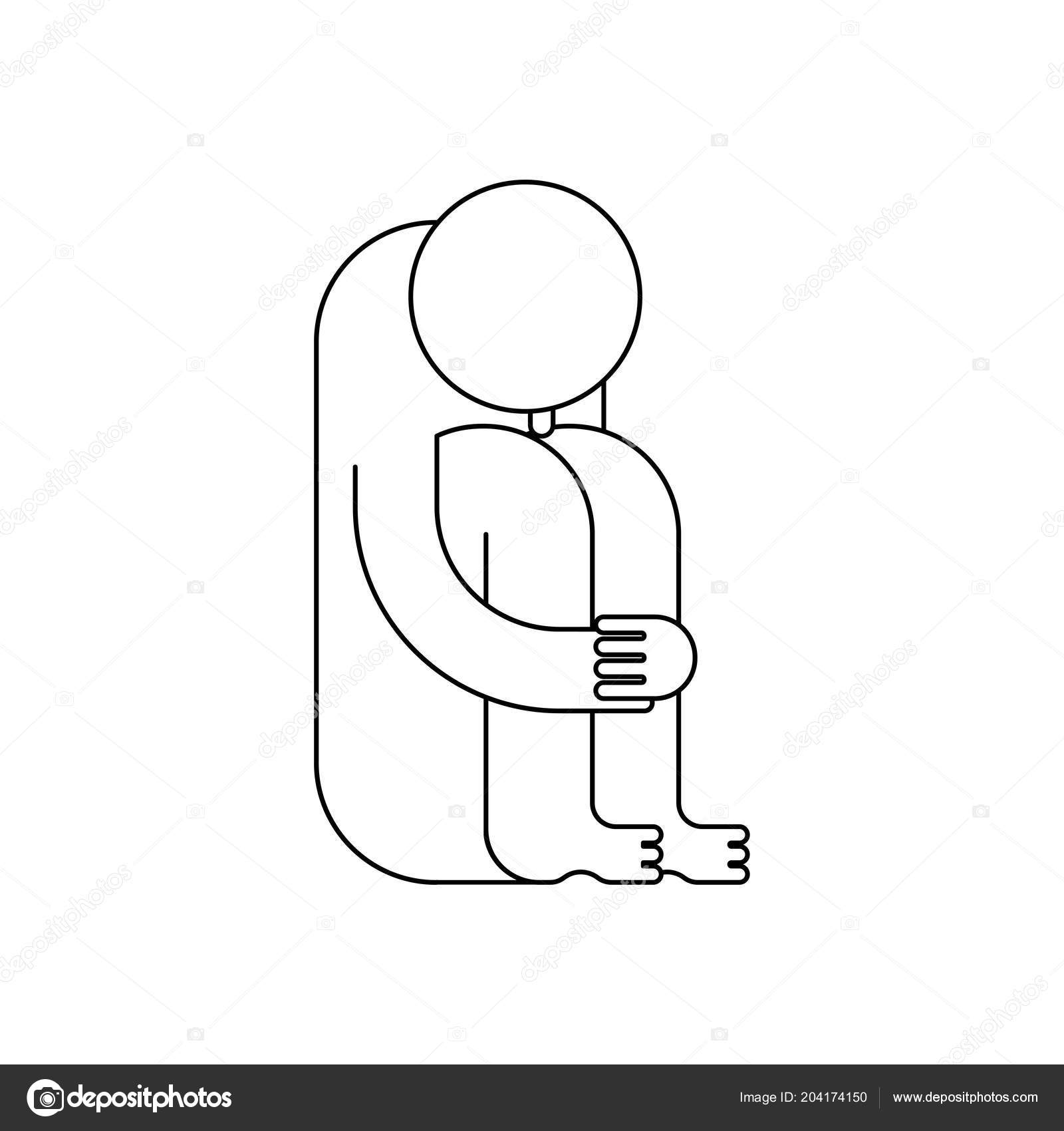 Sad Person Crying Drawing