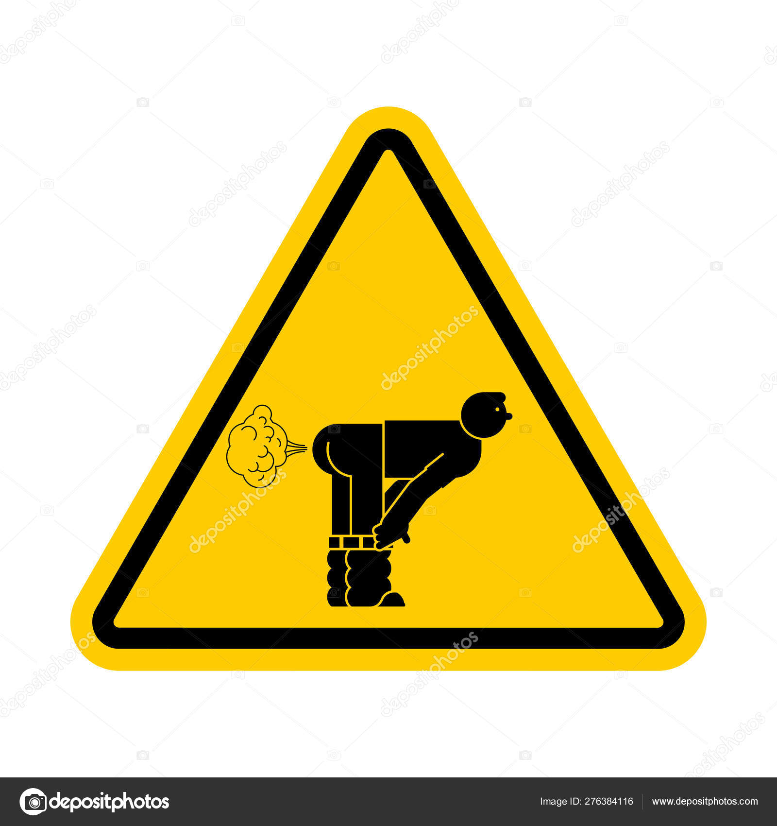 Pozor, Fart. Varovná Žlutá značka silničního provozu. Upozornění ...