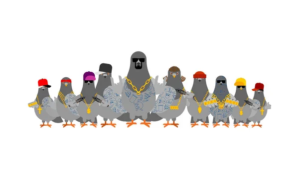 Pigeon gangster. Cool City bird. SWAG gangsta. Pigeon guy rapper Stock ...