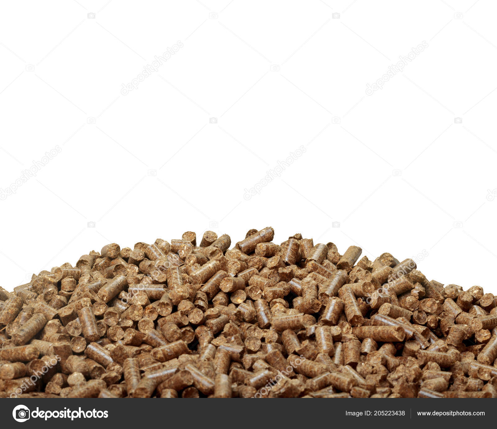 Stack Wooden Pellets Bio Energy Isolated White Background Stock Photo ...