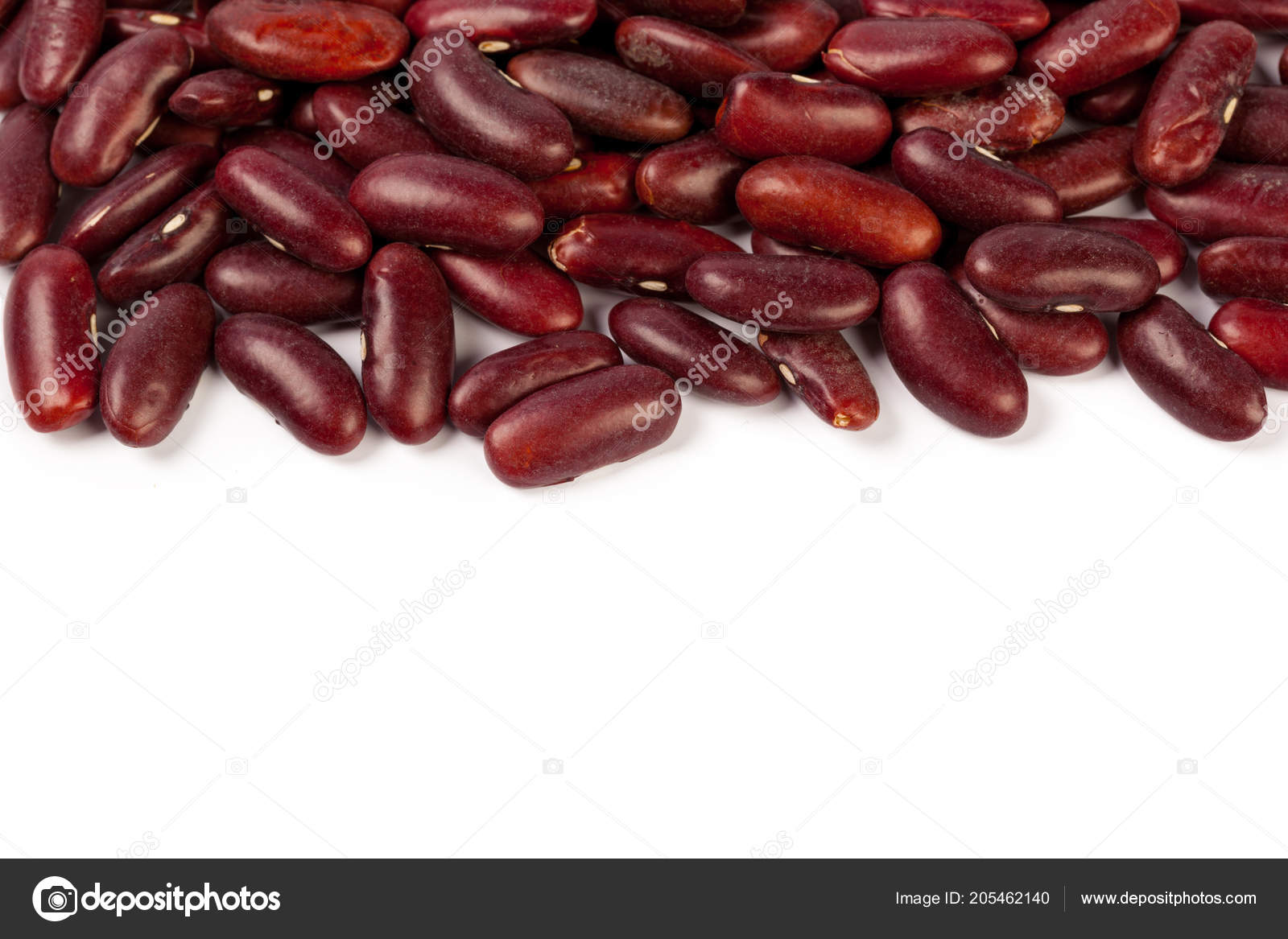 Judías Rojas Aisladas Sobre Fondo Blanco — Foto de stock #205462140 ...