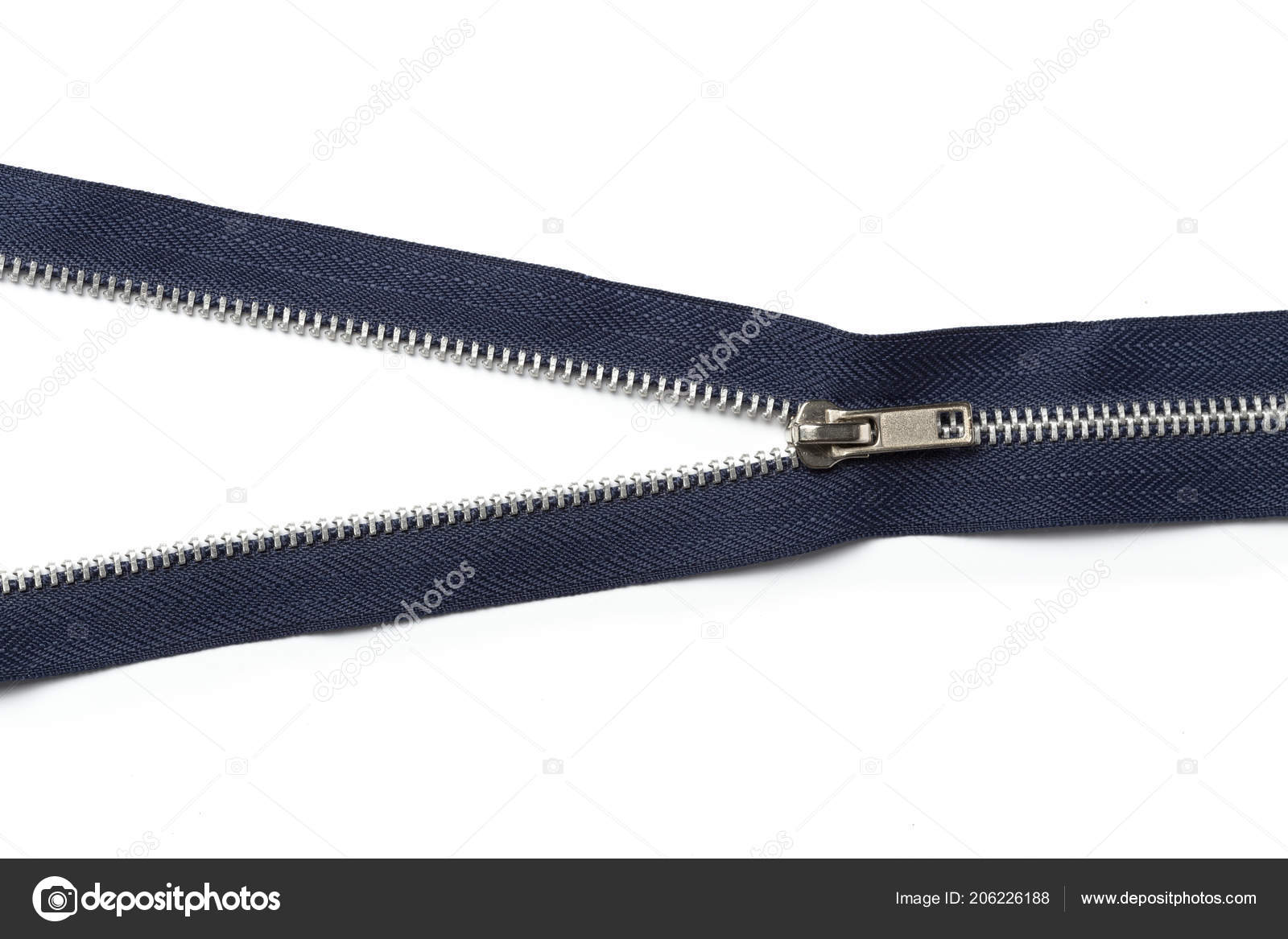 Zipper Isolated White Background — Stock Photo © Fotofabrika #206226188