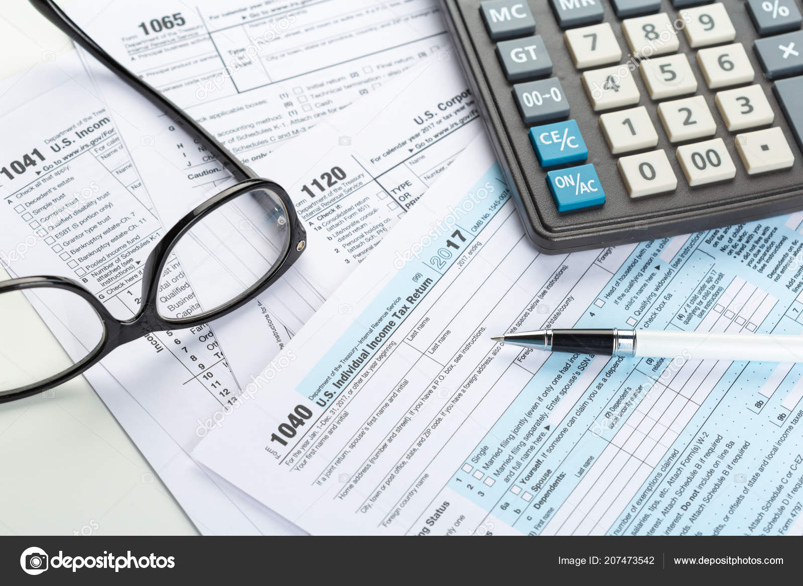 Close Tax Forms Background — Stock Photo © Fotofabrika #207473542