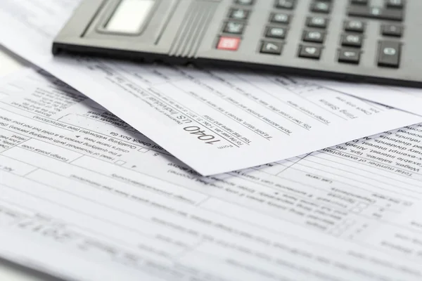 Close Tax Forms Background — Stock Photo © Fotofabrika #207473542