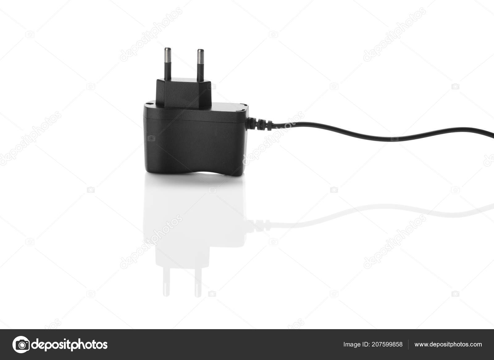 Phone Charger Isolated White Background Close Stock Photo by ...