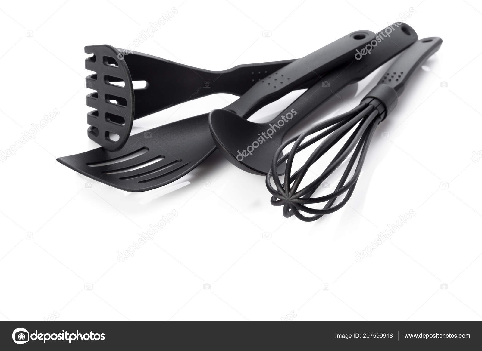 Kitchen Utensils Isolated White Background Close Stock Photo by ...