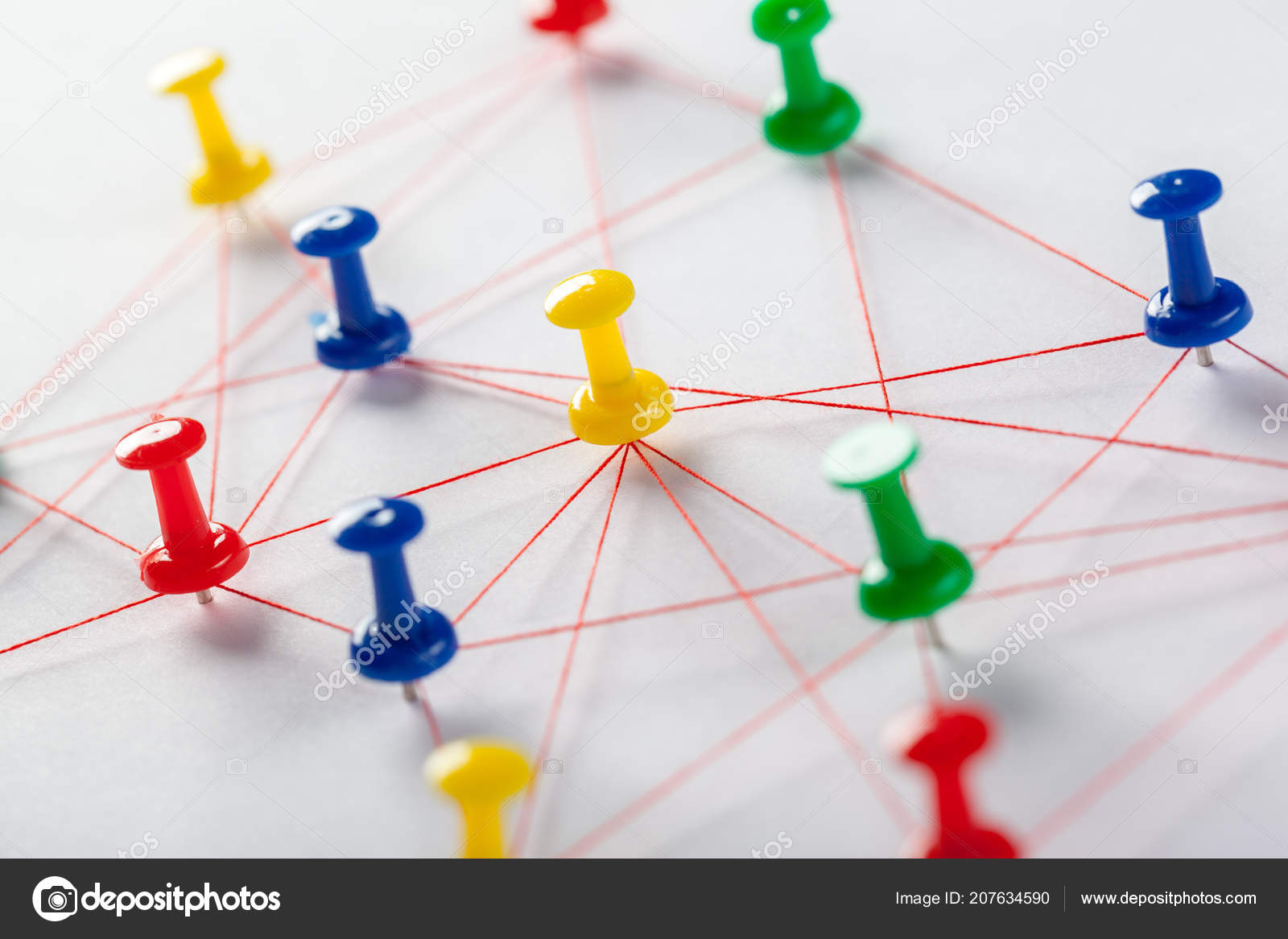 Network Colorful Pins — Stock Photo © Fotofabrika #207634590