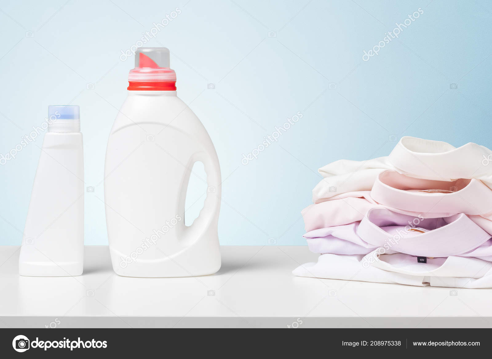 Colorful Towels Liquid Laundry Detergent — Stock Photo © Fotofabrika ...