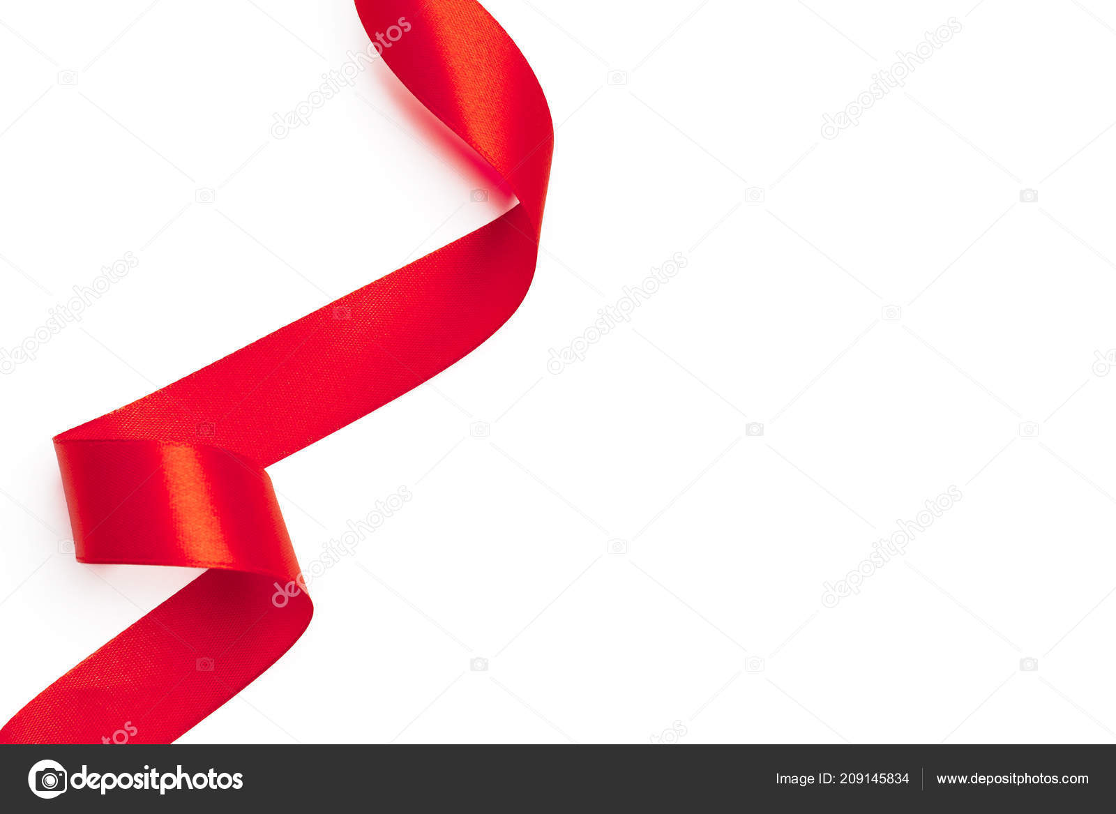 Red Ribbon White Background — Stock Photo © Fotofabrika #209145834