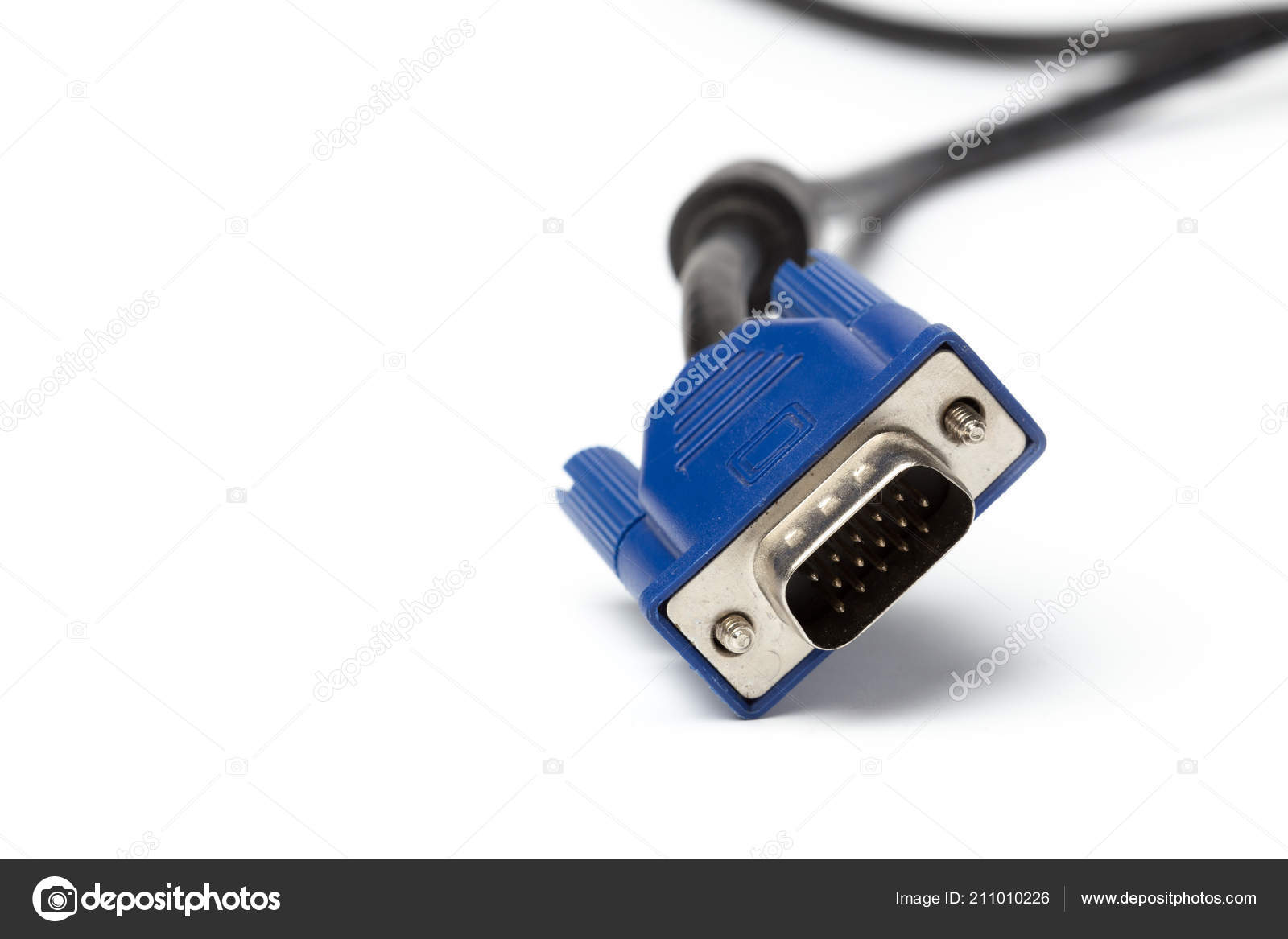 Vga Tech Input Cable Connector Isolated White Background — Stock Photo ...