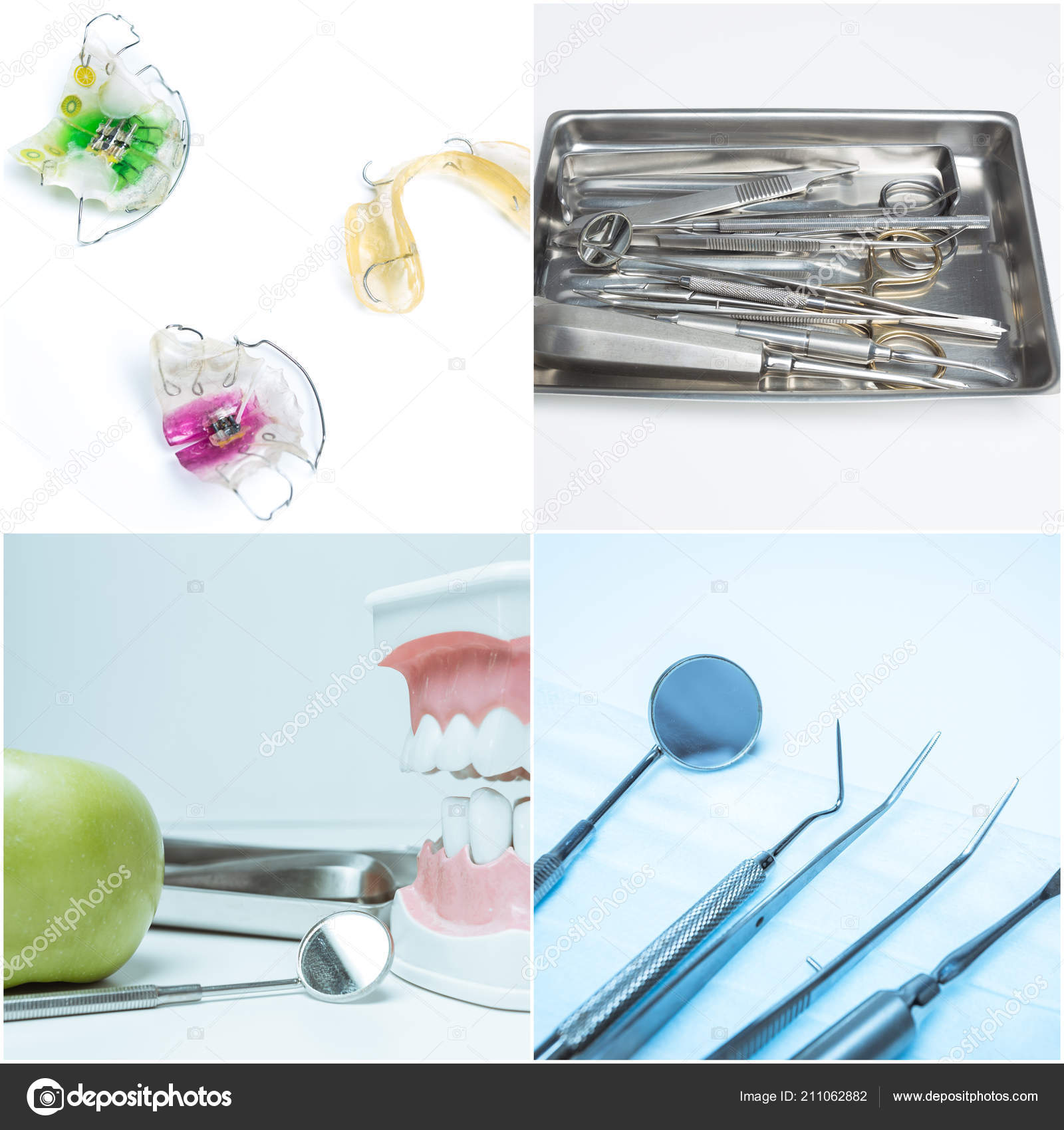 Collage Dental Healthcare Objects Tools — Stock Photo © Fotofabrika ...