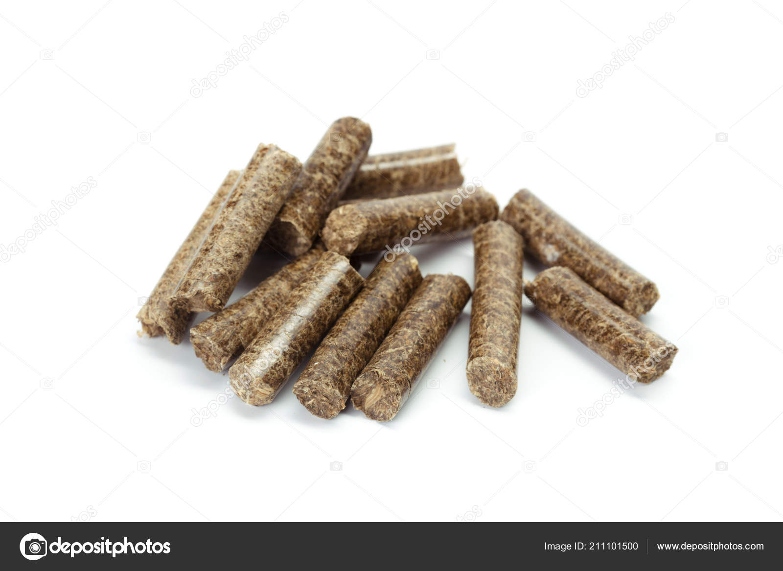 Stack Wooden Pellets Bio Energy White Background Isolated — Stock Photo ...