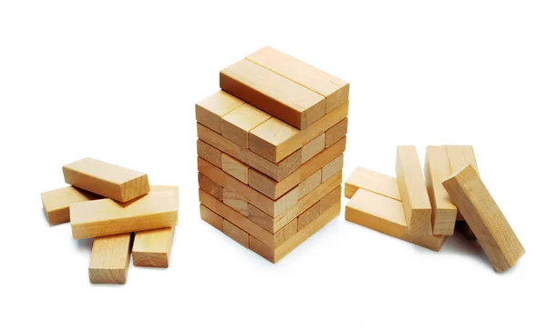 Building Collapse Game Isolated White Background — Stock Photo ...