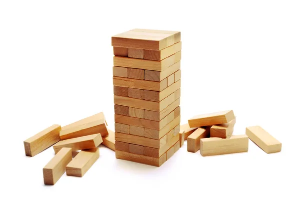 Building Collapse Game Isolated White Background — Stock Photo ...