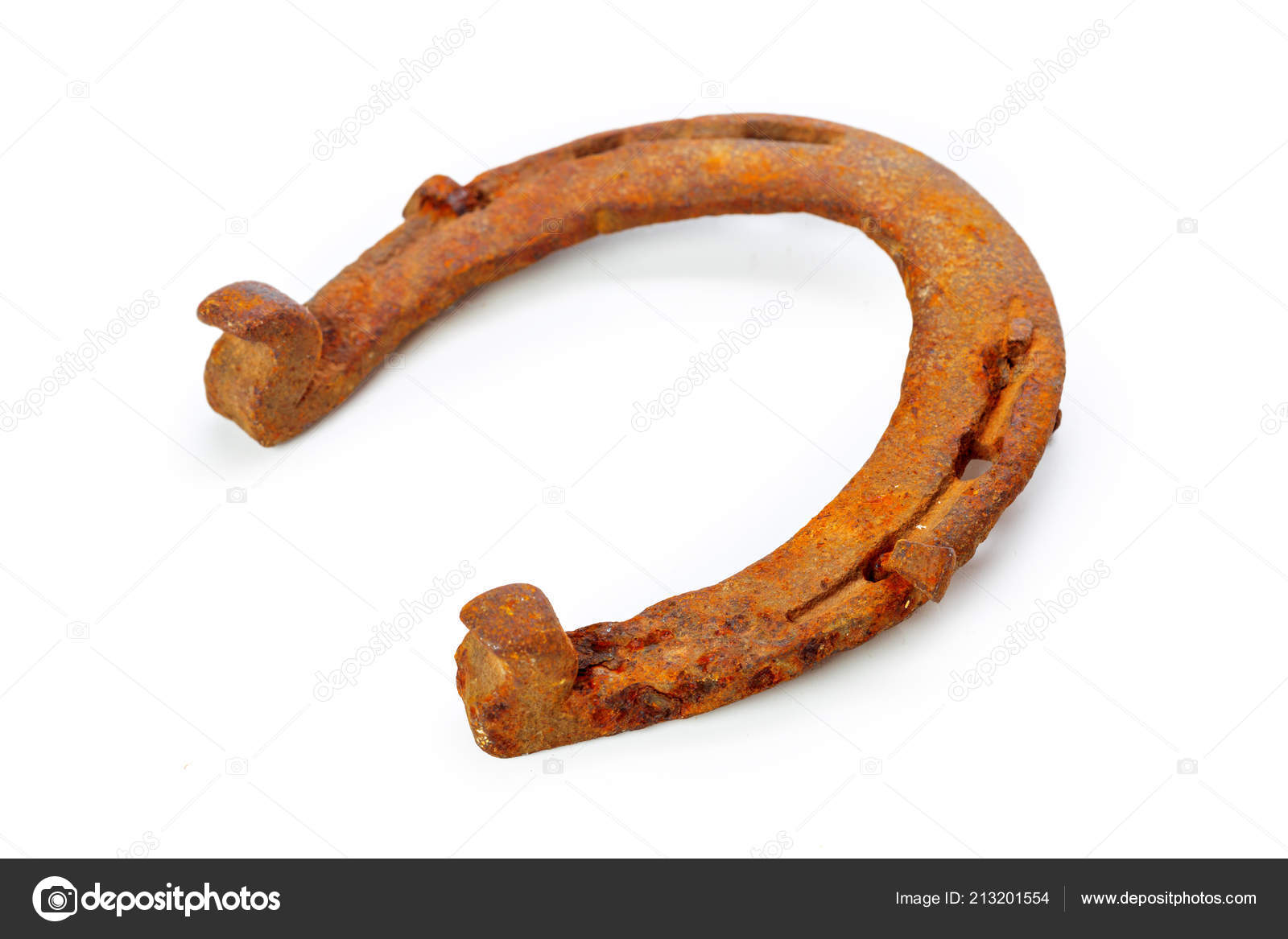 Old Rusty Horseshoe Isolated White Background Stock Photo by ...