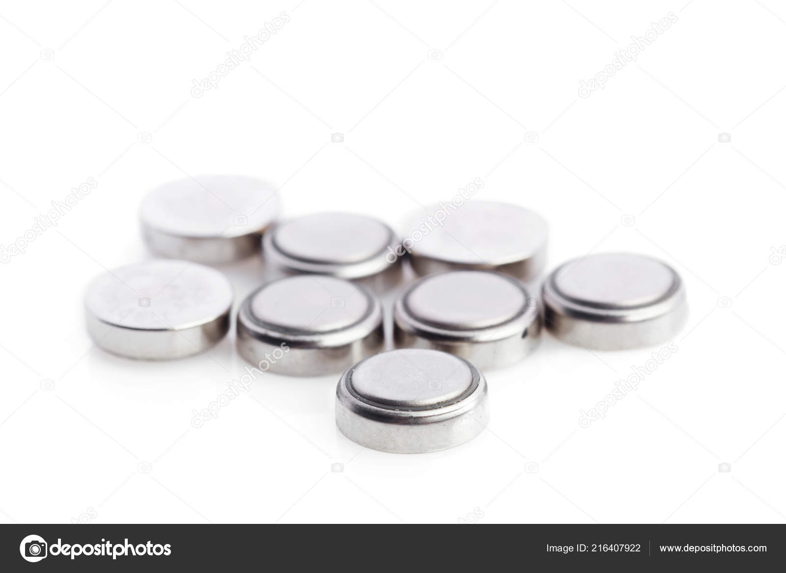 Small Lithium Batteries Isolated White Background Stock Photo by ...