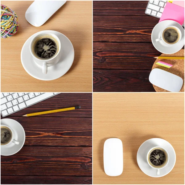 top view desk with copy space - Stock Image - Everypixel