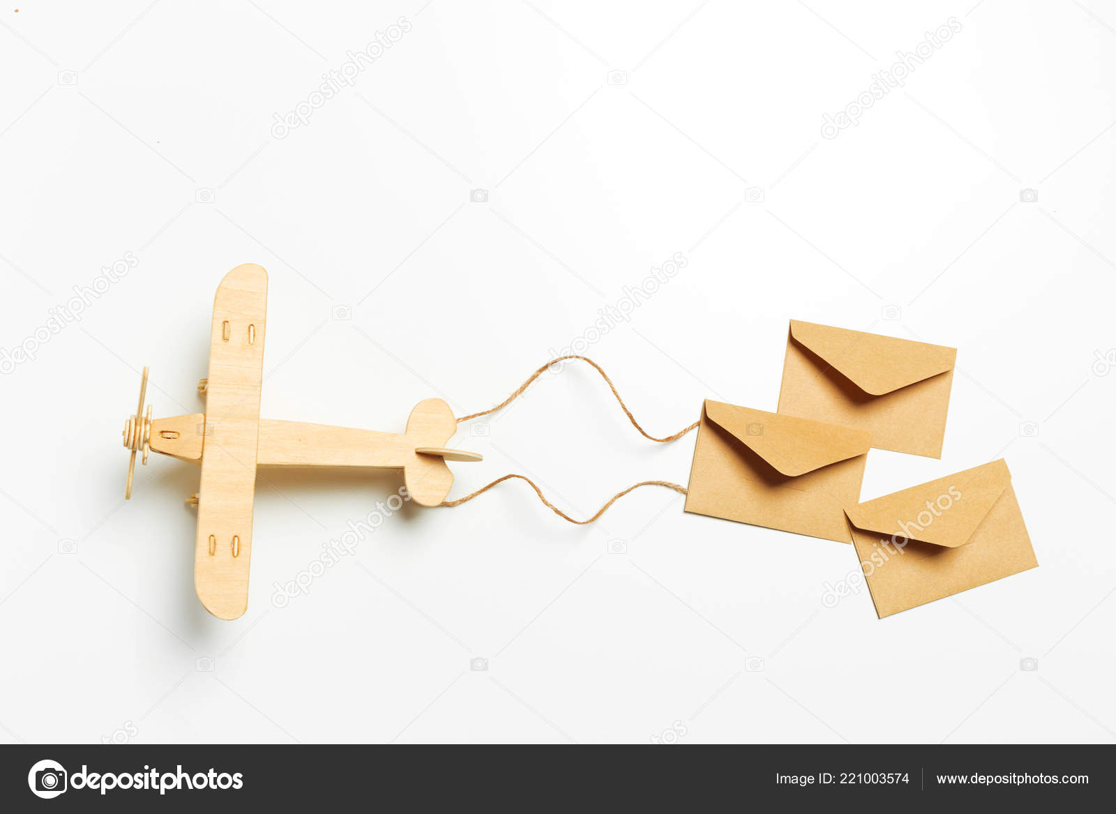 Close Wooden Airplane Letter Light Background — Stock Photo ...