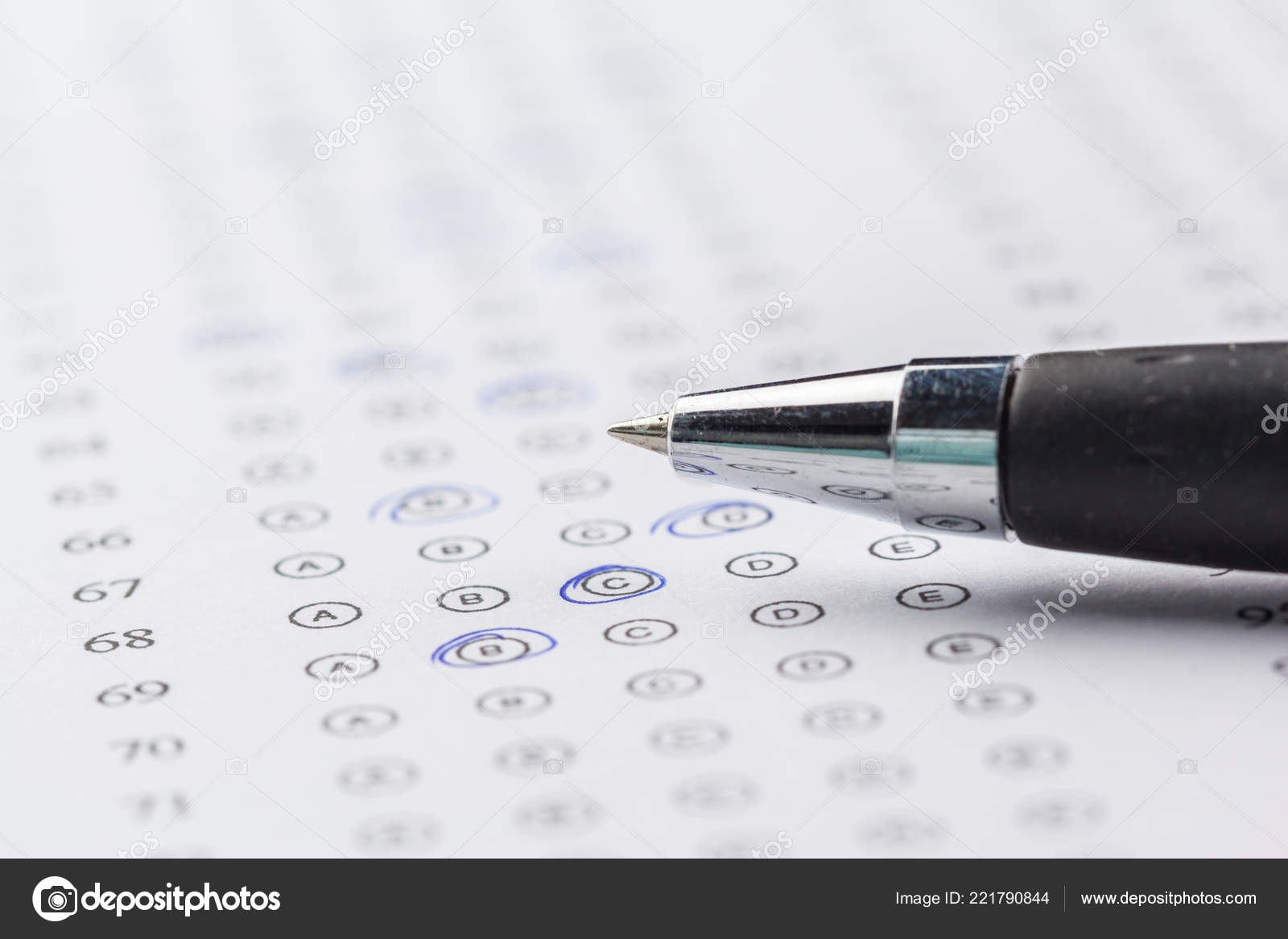 Close View Test Score Sheet Answers — Stock Photo © Fotofabrika #221790844