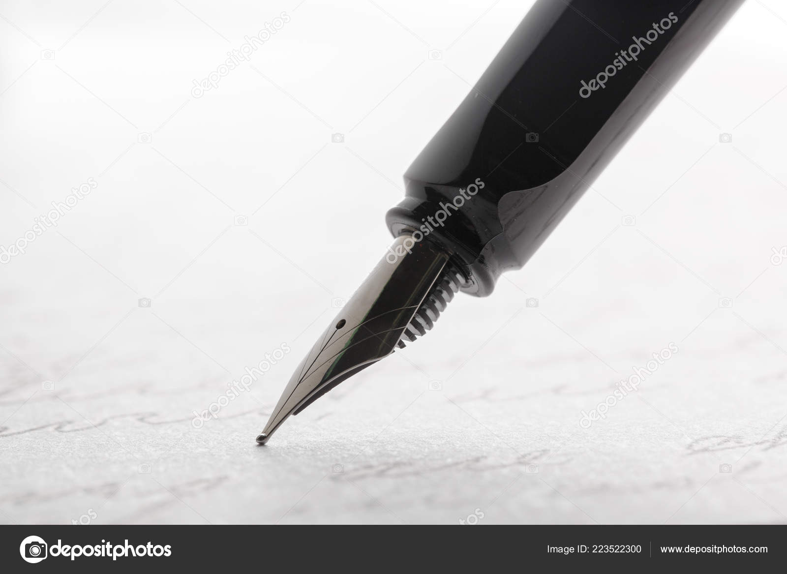 Close Fountain Pen Written Page — Stock Photo © Fotofabrika #223522300