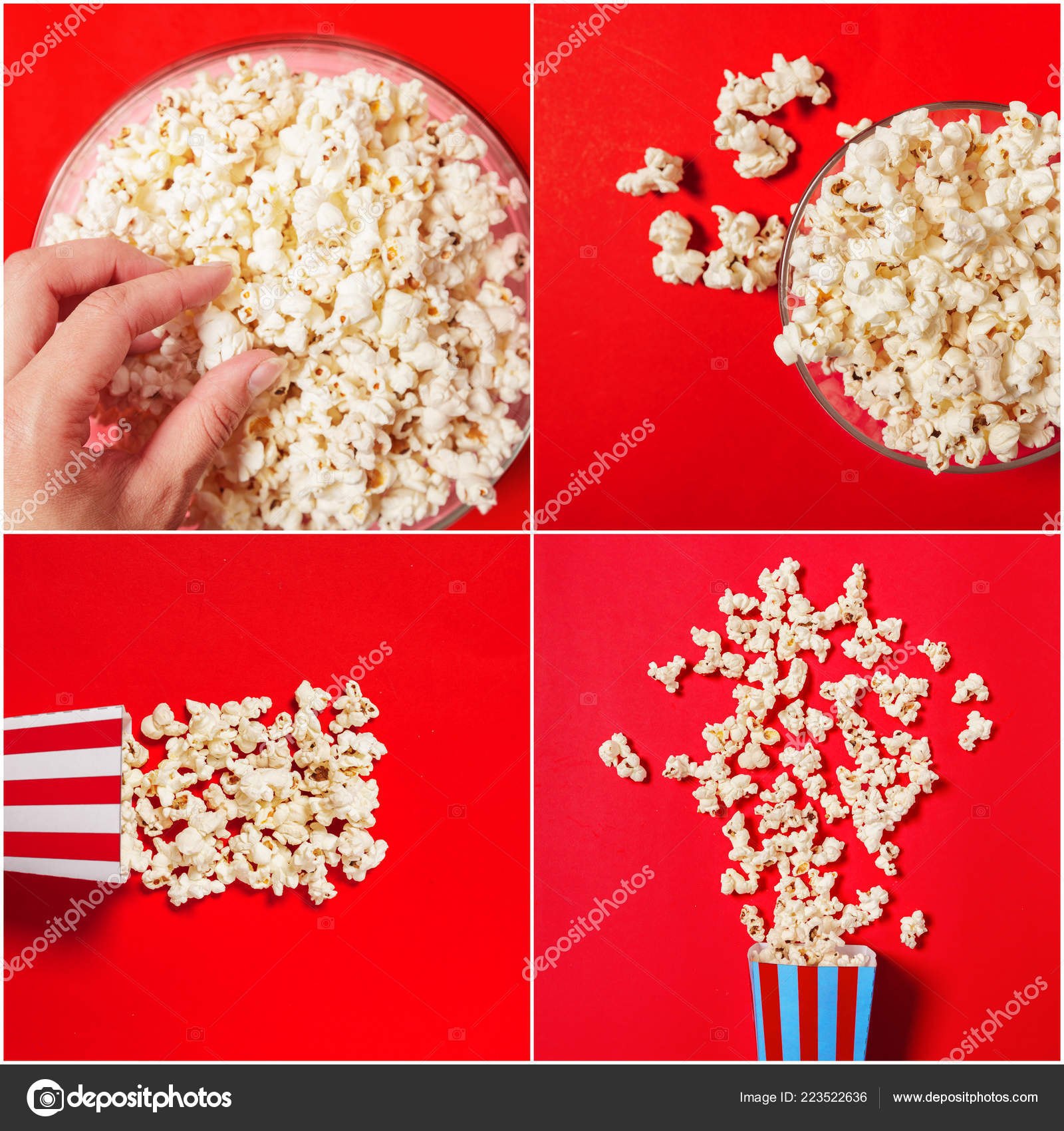 Close Popcorn Color Background — Stock Photo © Fotofabrika #223522636