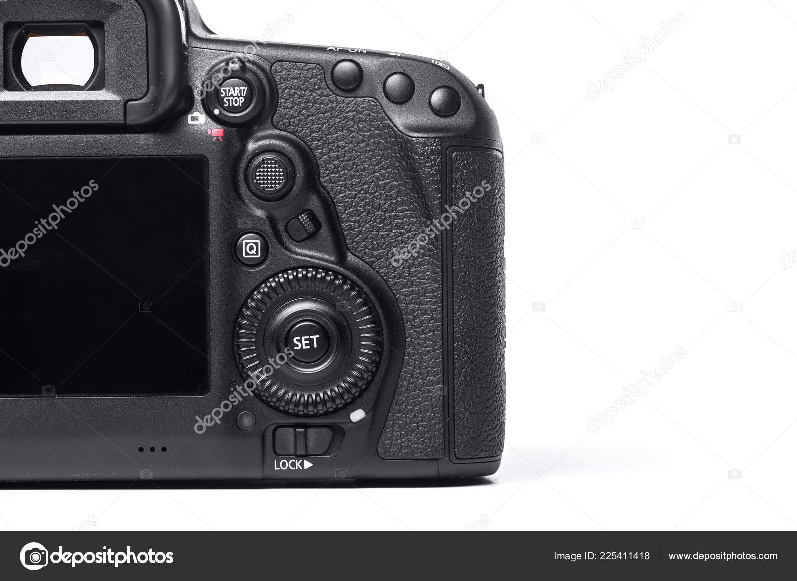 Close View Digital Camera Details White Background — Stock Photo ...