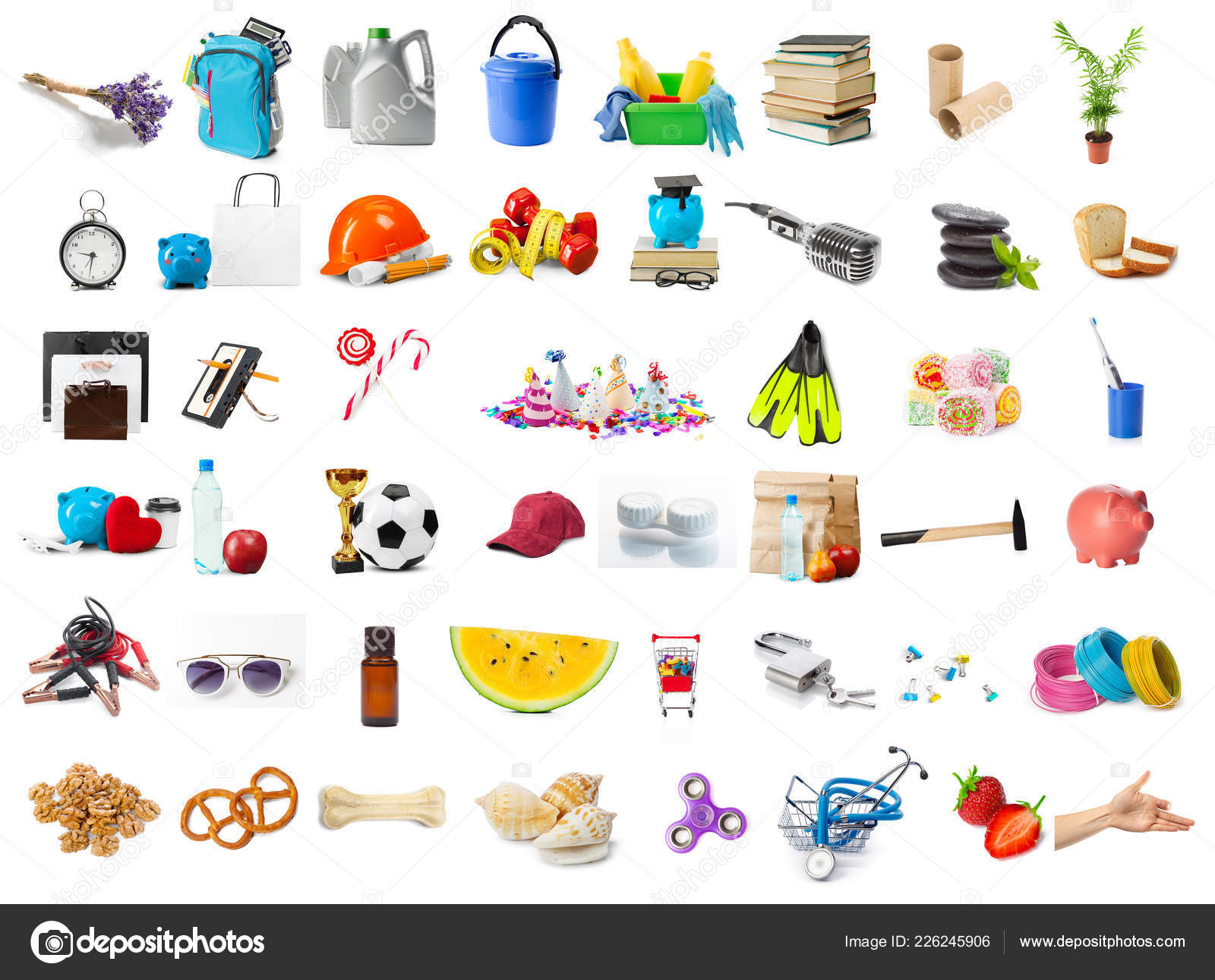 Big Collection Different Objects Isolated Owhite Background Stock ... Big Collection Different Objects Isolated Owhite Background Stock ...