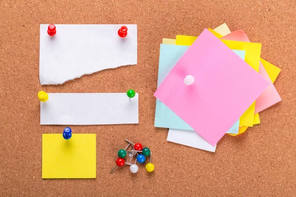 Sticky Note Pinned Cork Board Thumbtacks Stock Photo by ©Fotofabrika ...