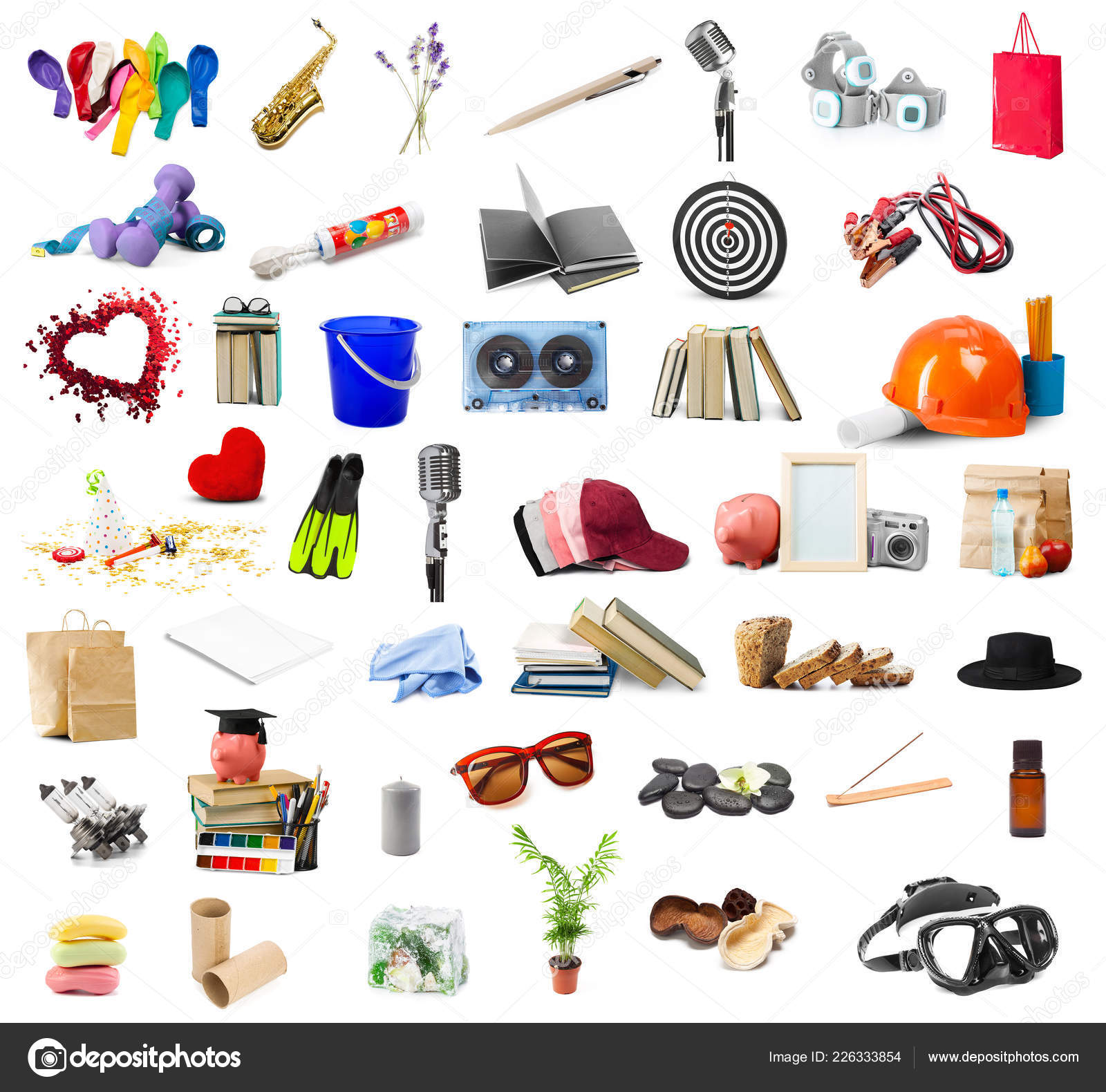 Big Collection Different Objects Isolated Owhite Background Stock ... Big Collection Different Objects Isolated Owhite Background Stock ...