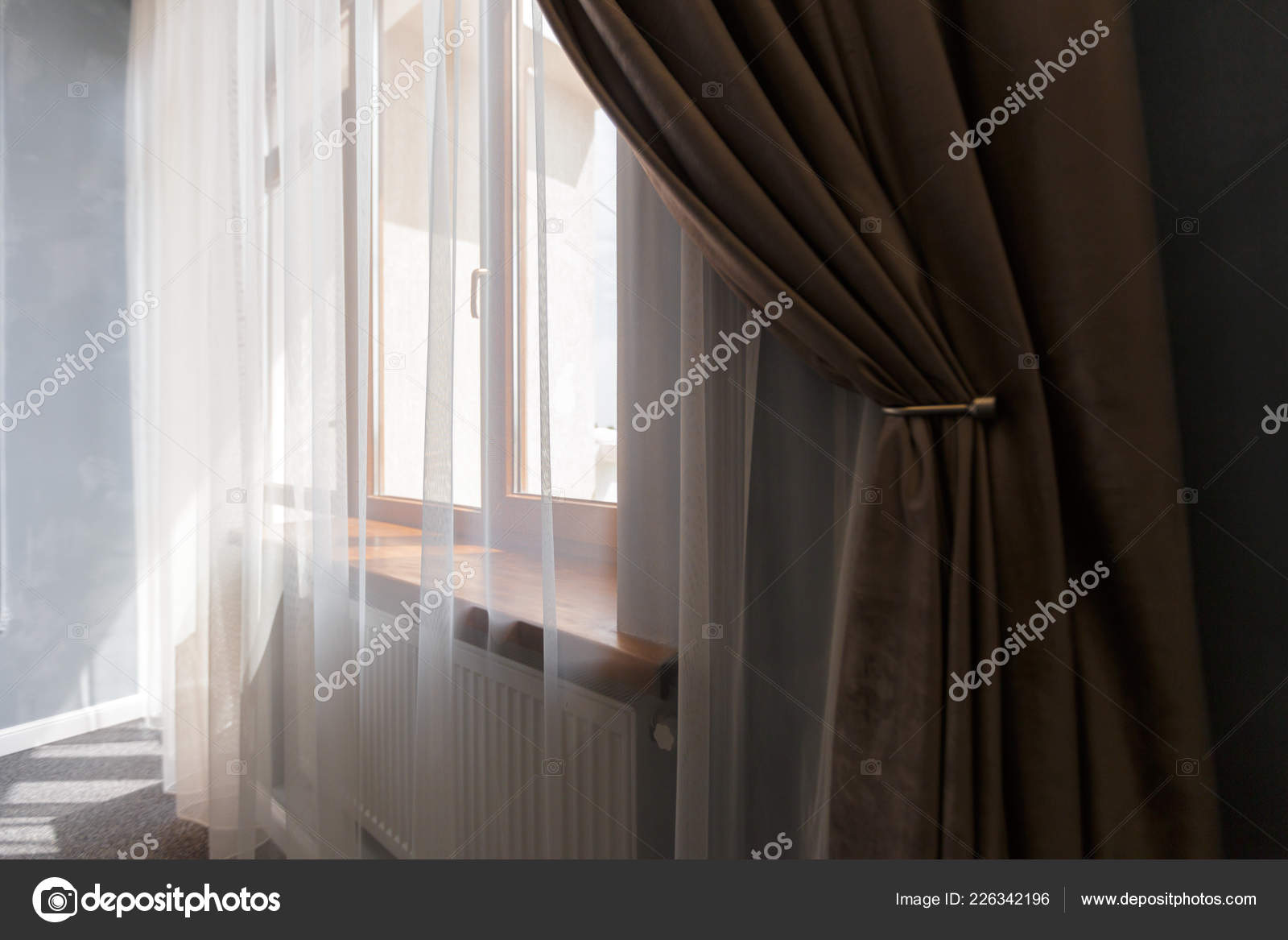 Close View Bright Curtain Stock Photo by ©Fotofabrika 226342196