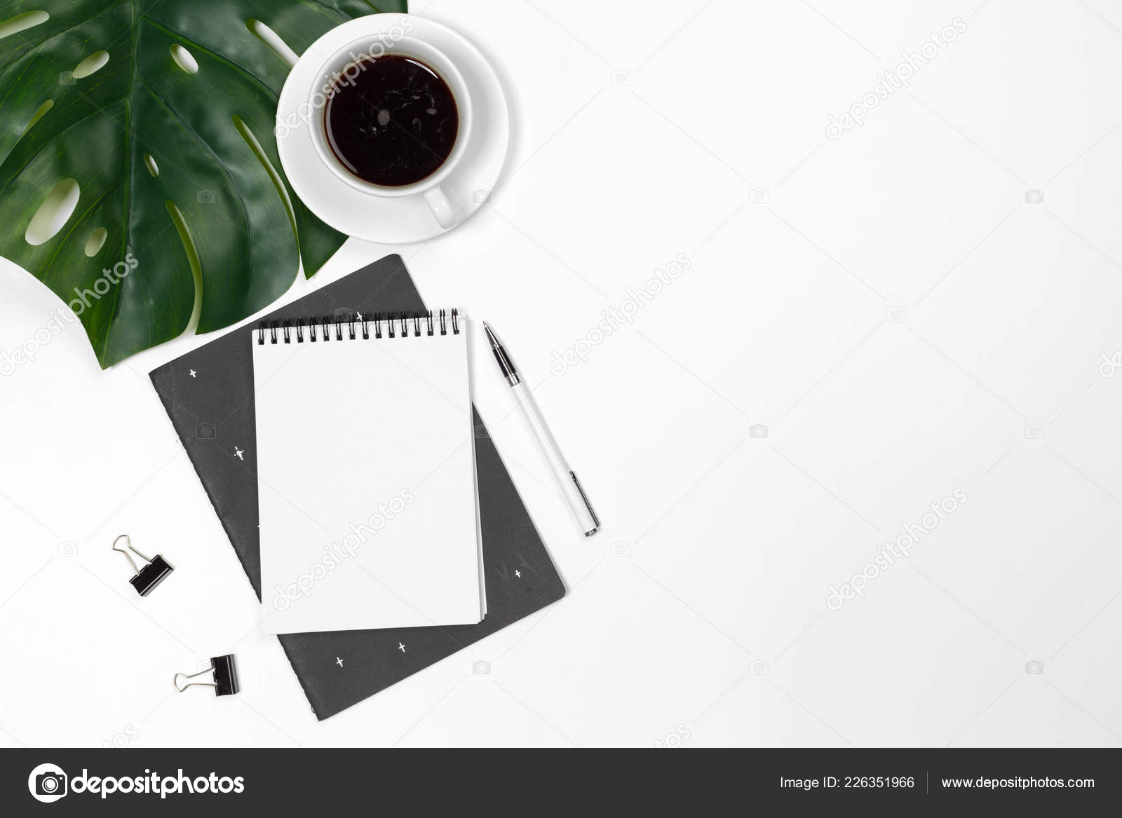Blank Office Desk Background Copy Space Your Text Top View Stock Photo ...