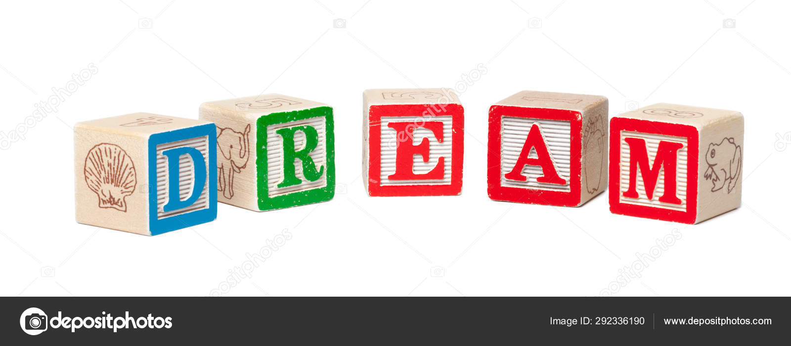 Wooden Alphabet Blocks Isolated White Background Stock Photo by ...