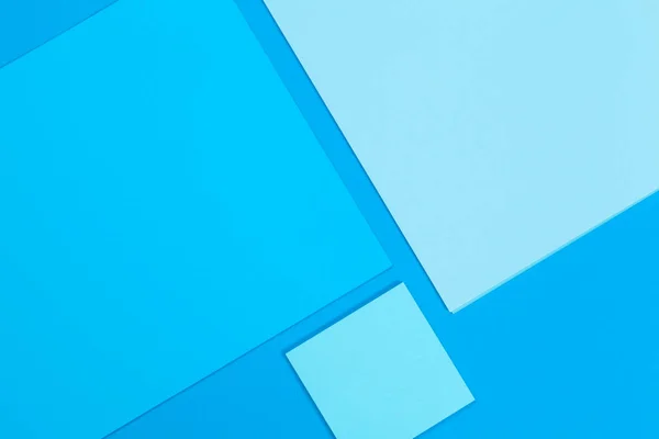 mock up concept. cards Papers on blue background. Top view, flat lay ...