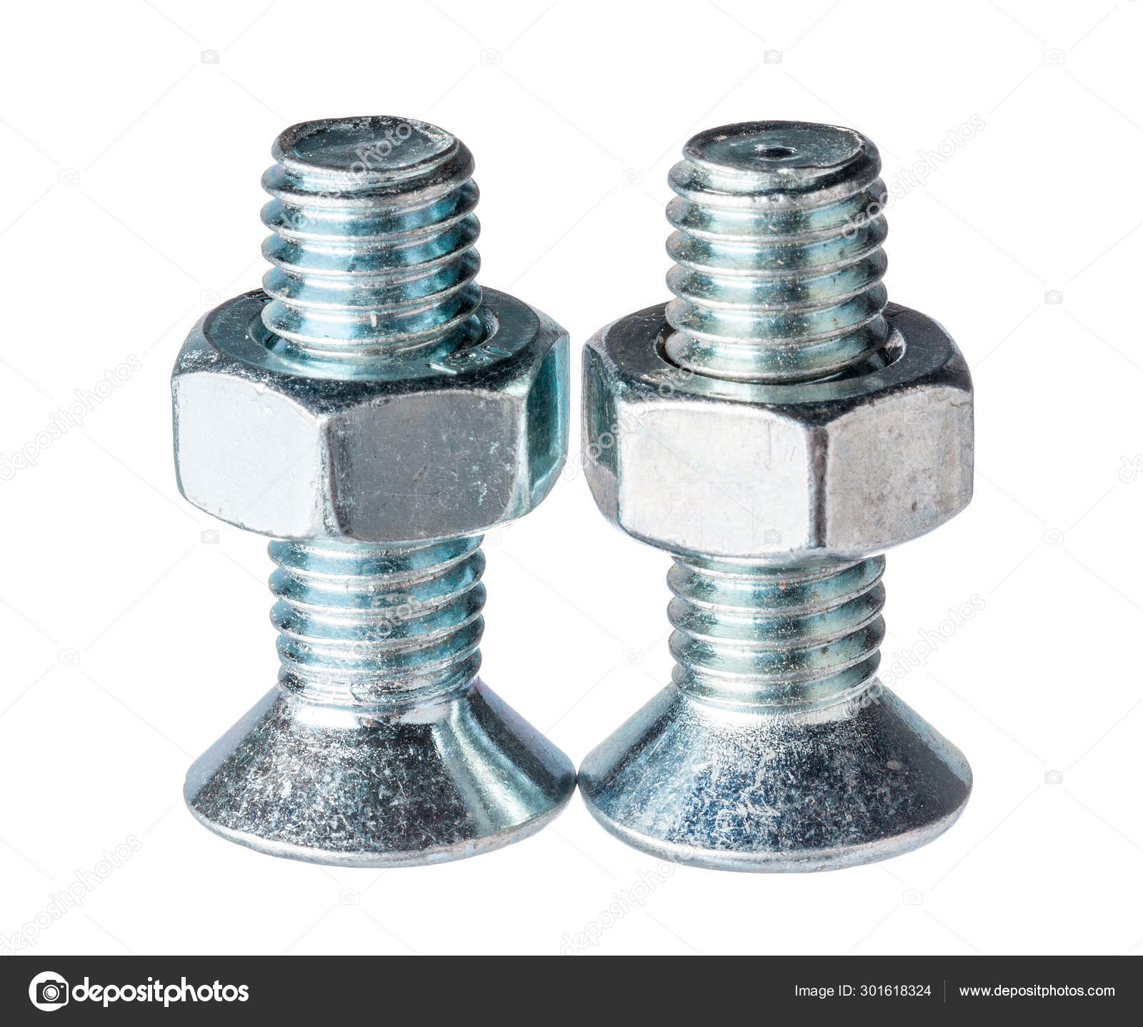 Metal Bolt Isolated White Background Stock Photo by ©Fotofabrika 301618324