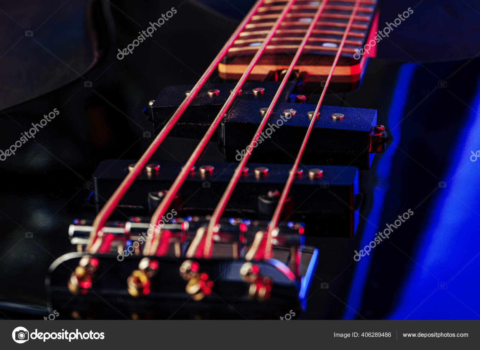 Guitar fingerboard with strings close up photo — Stock Photo ...