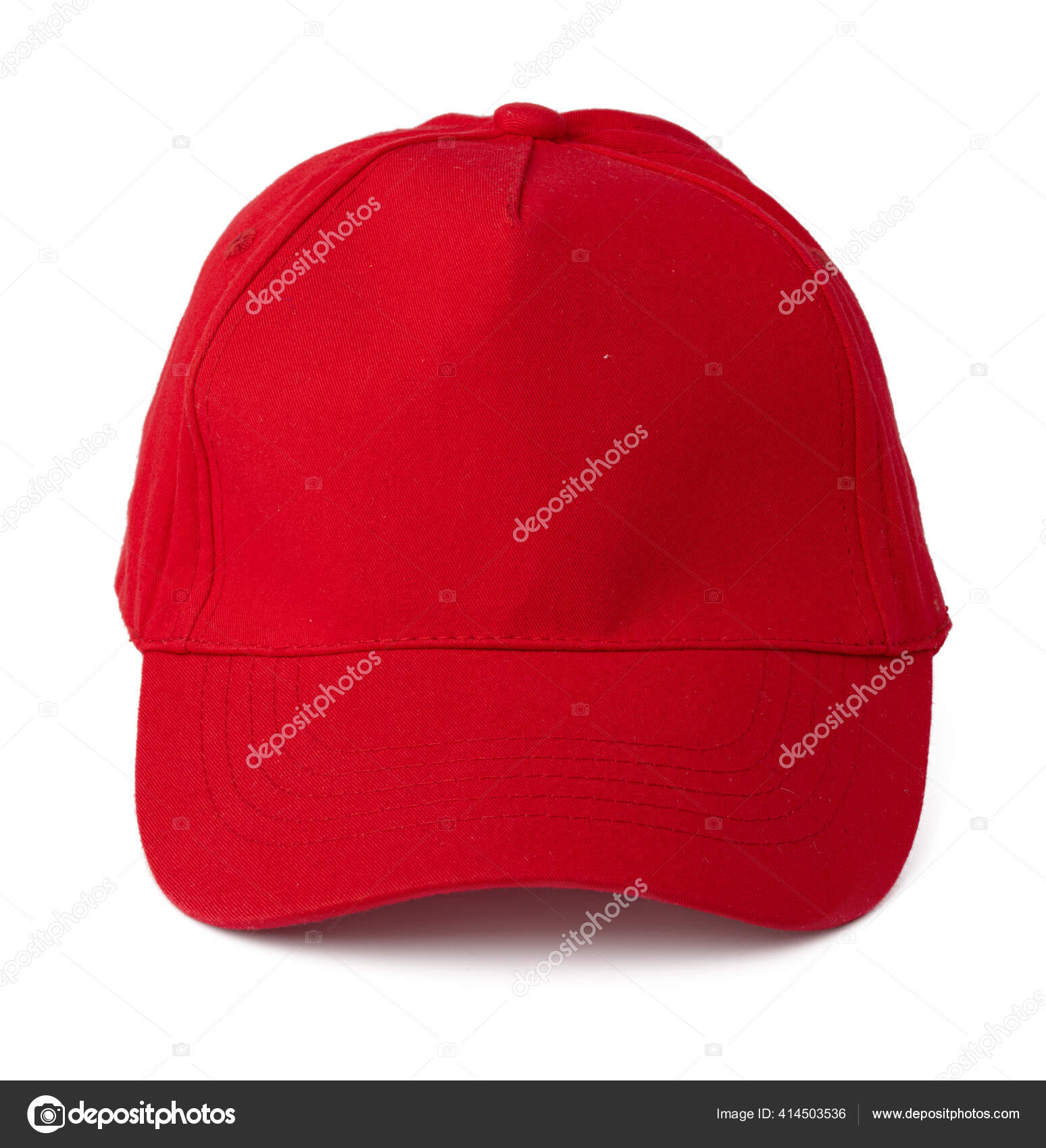 Red Baseball cap isolated on white background — Stock Photo ...