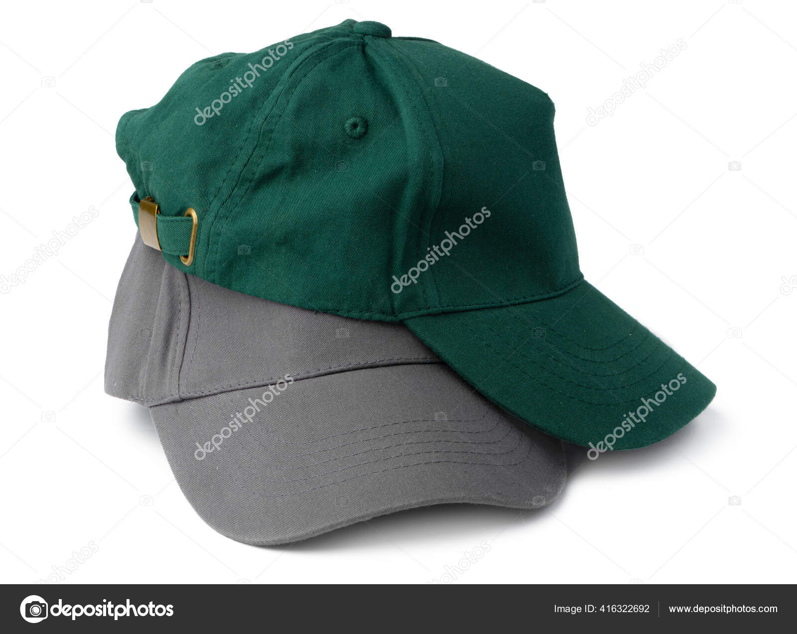 Stack of baseball caps isolated on white background — Stock Photo ...