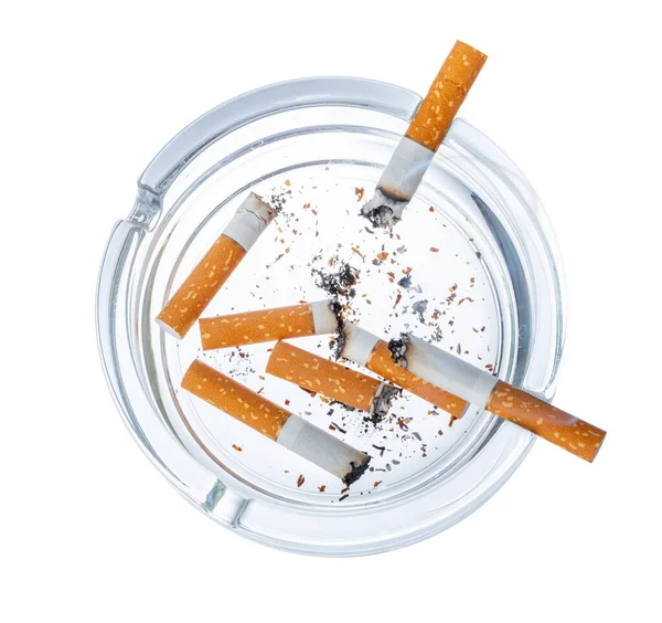 Pile of extinguished cigarette butts isolated on white Stock Photo by ...