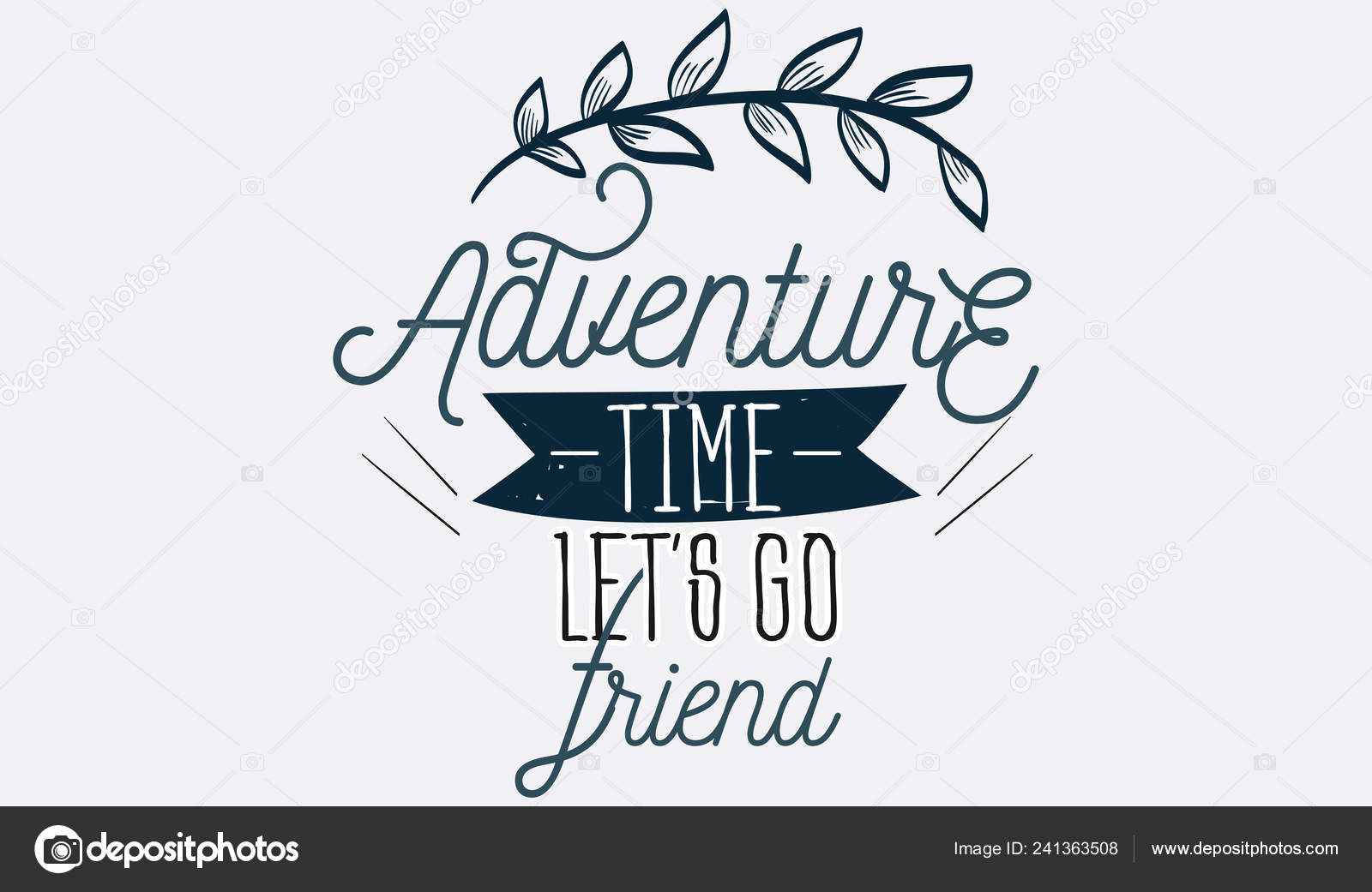 Logo sign with text time say yes to new adventures Stock Vector Image ...