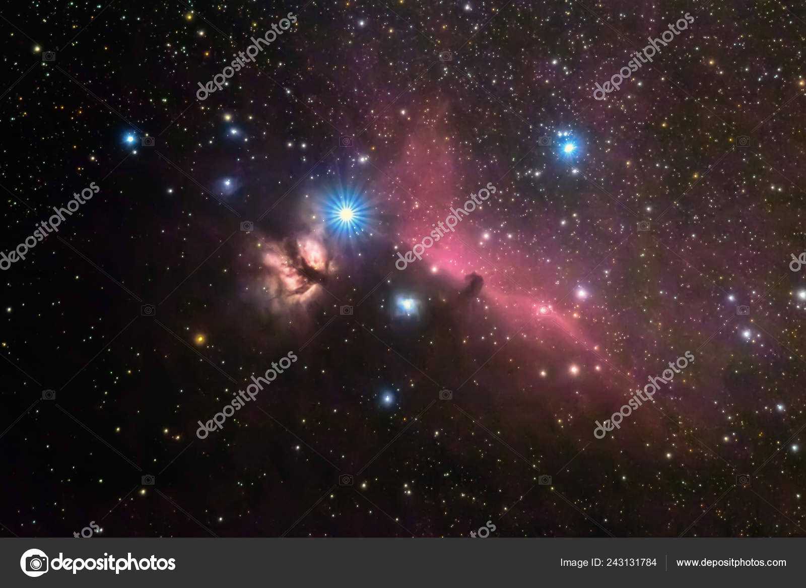 Orion's Belt In The Winter Sky, Stars Alnitak, Alnilam,