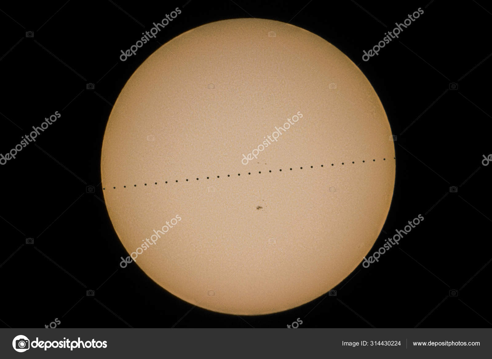 Transits of Mercury, Mercury Transit in Front of the Sun — Stock Photo ...