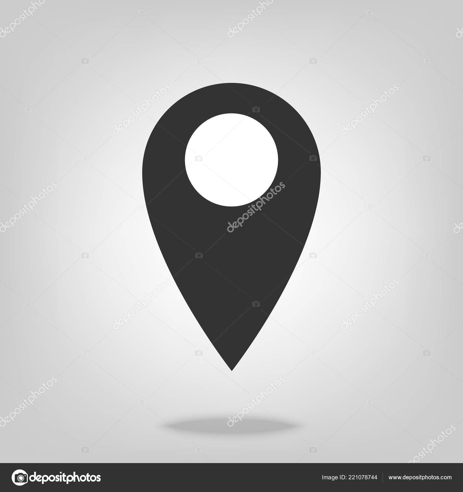 Pin Sign Location Ícone Vetor Ilustração Gps Mapa Navegação Lugar Vetor ...