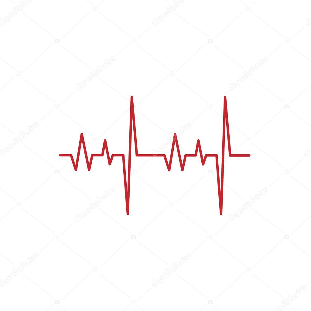 Corazón pulso línea vector salud concepto médico para el diseño gráfico ...