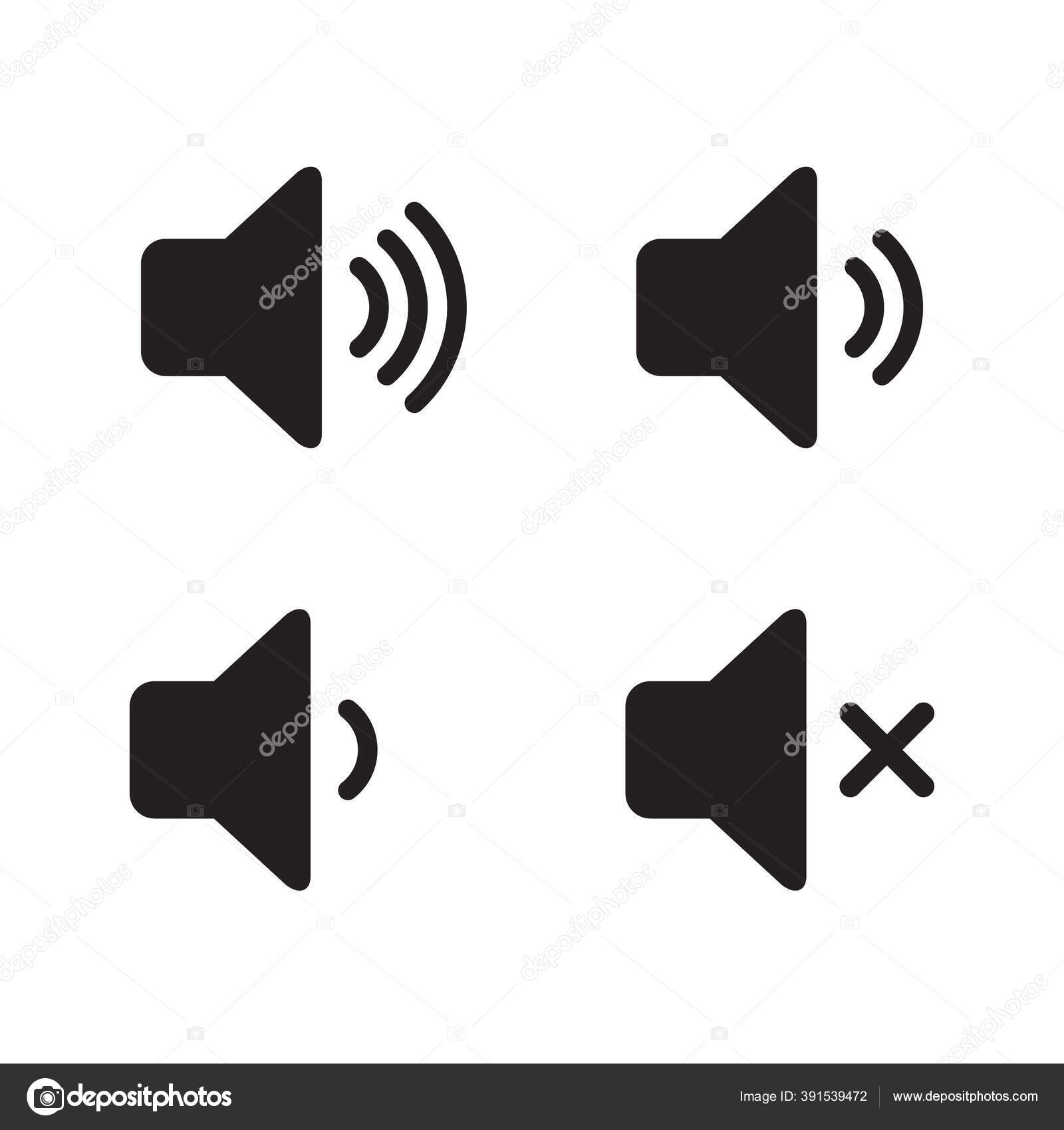Set Speaker Volume Flat Vactor Icon Symbols Mute High Low Stock Vector ...