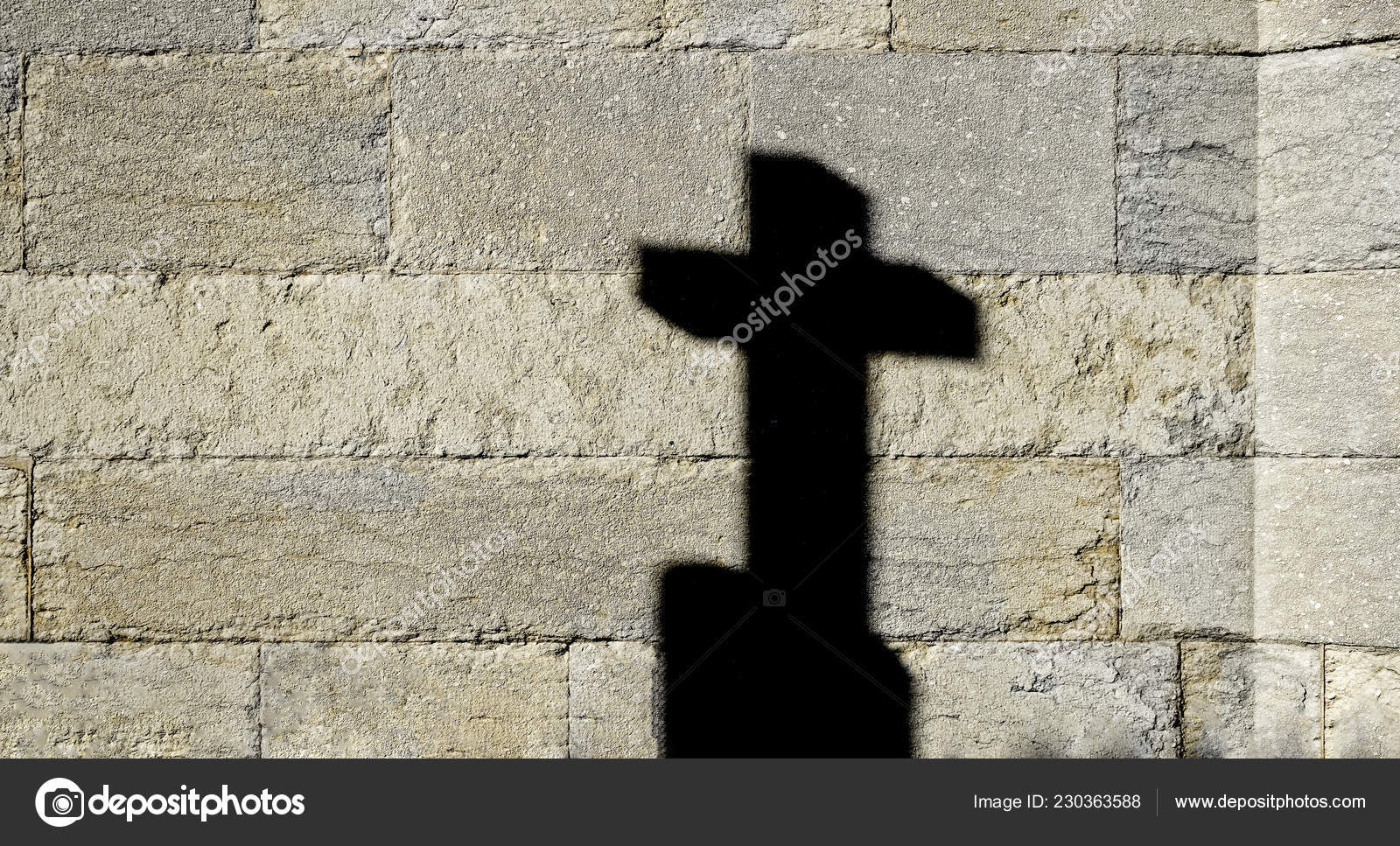 Shadow Cross Stone Wall Background Stock Photo by ©borjomi88 230363588