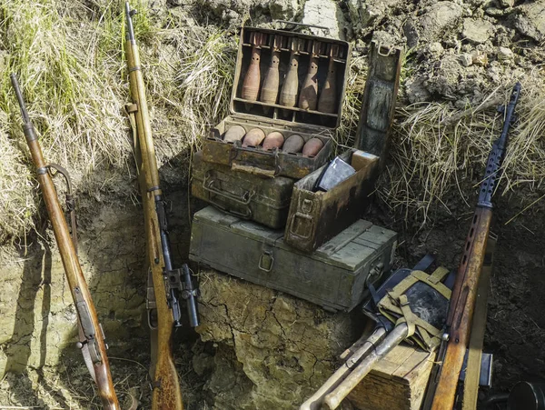 Rusty Mortar Shells Metal Box Mortar Mine Hand Grenade Launcher ⬇ Stock ...