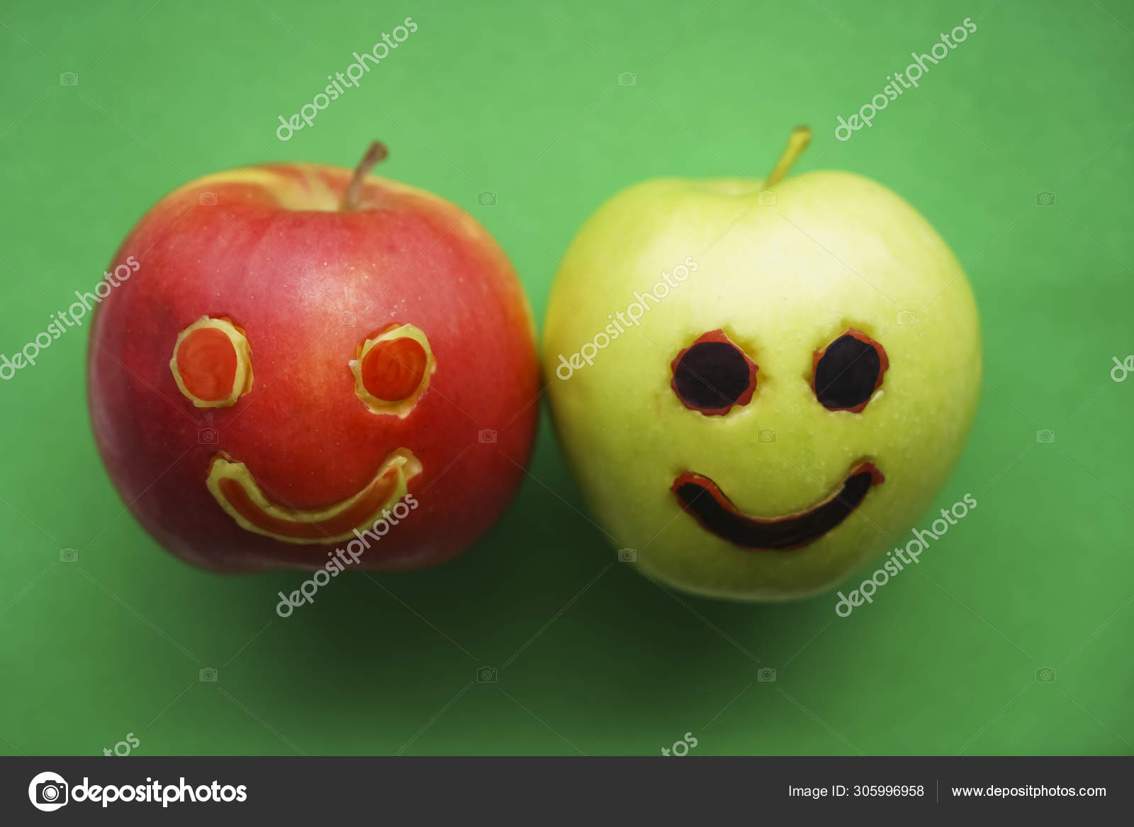 Two Happy Smiling Apples Curved Faces Stock Photo by ©borjomi88 305996958