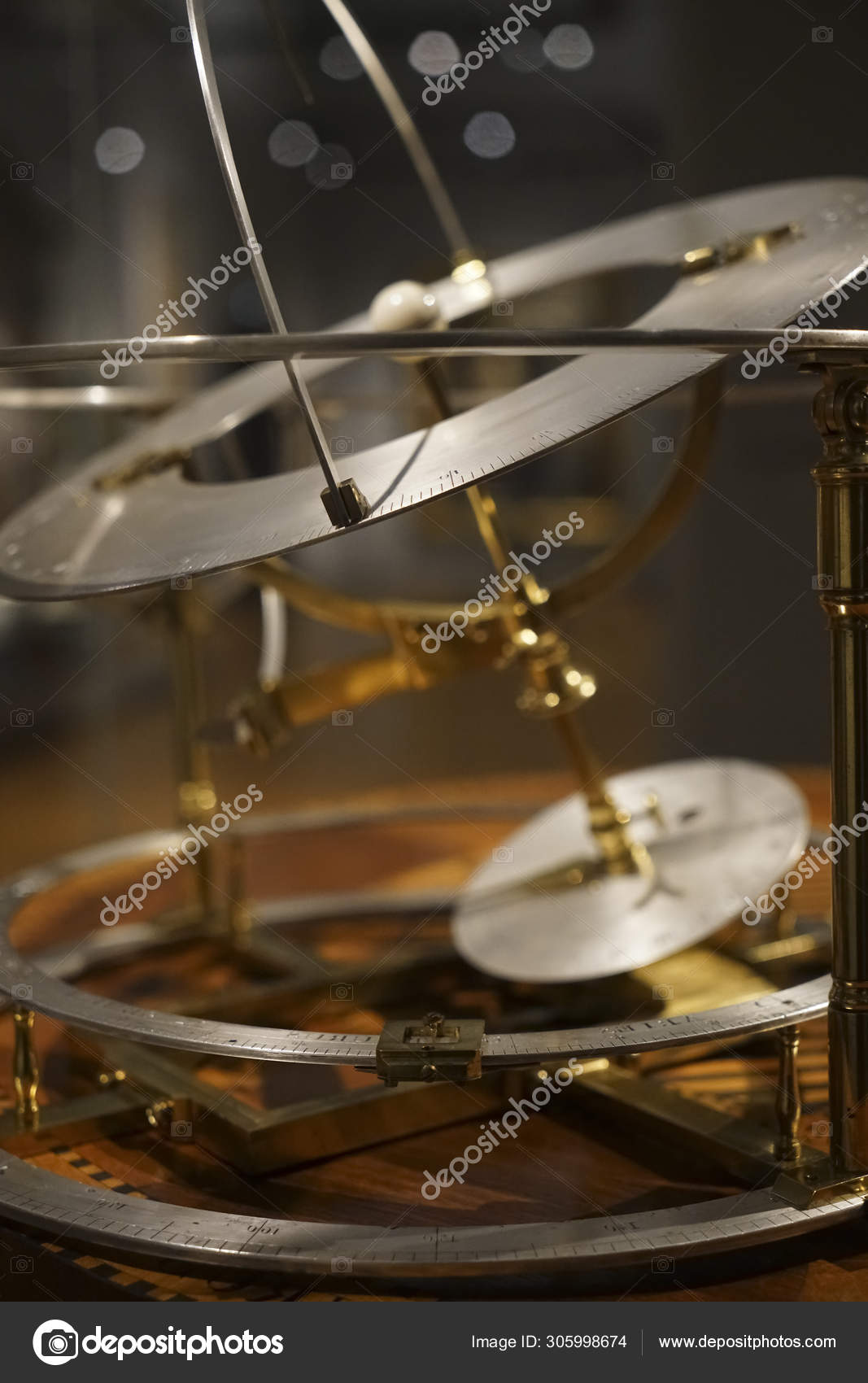 Antique Table Orrery Showing Movement Planets Sun History Science ...
