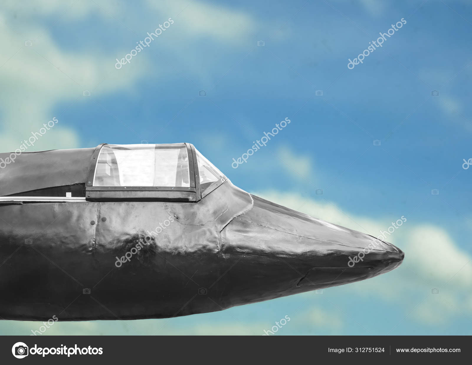 Closeup Military Fighter Jet Cockpit Canopy Aircraft Cabin Pilot Old ...